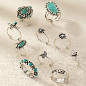 Jewelry | New 1ct Western Style Rings Turquoise Vintage Style Jewelry ...
